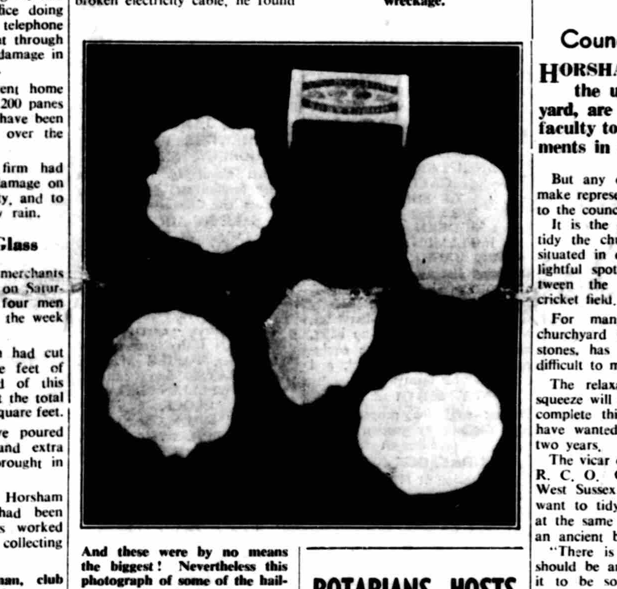 On this day – record hailstone falls at Horsham in 1958 – Friends of ...